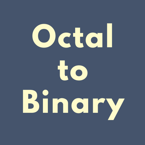 Best Octal to Binary Converter Online tool Best Octal to Binary Converter Online tool